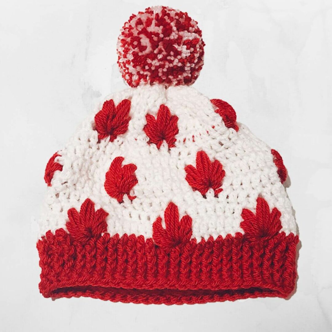 Canadian Patriotic hat - free canada hat pattern by Wilmade