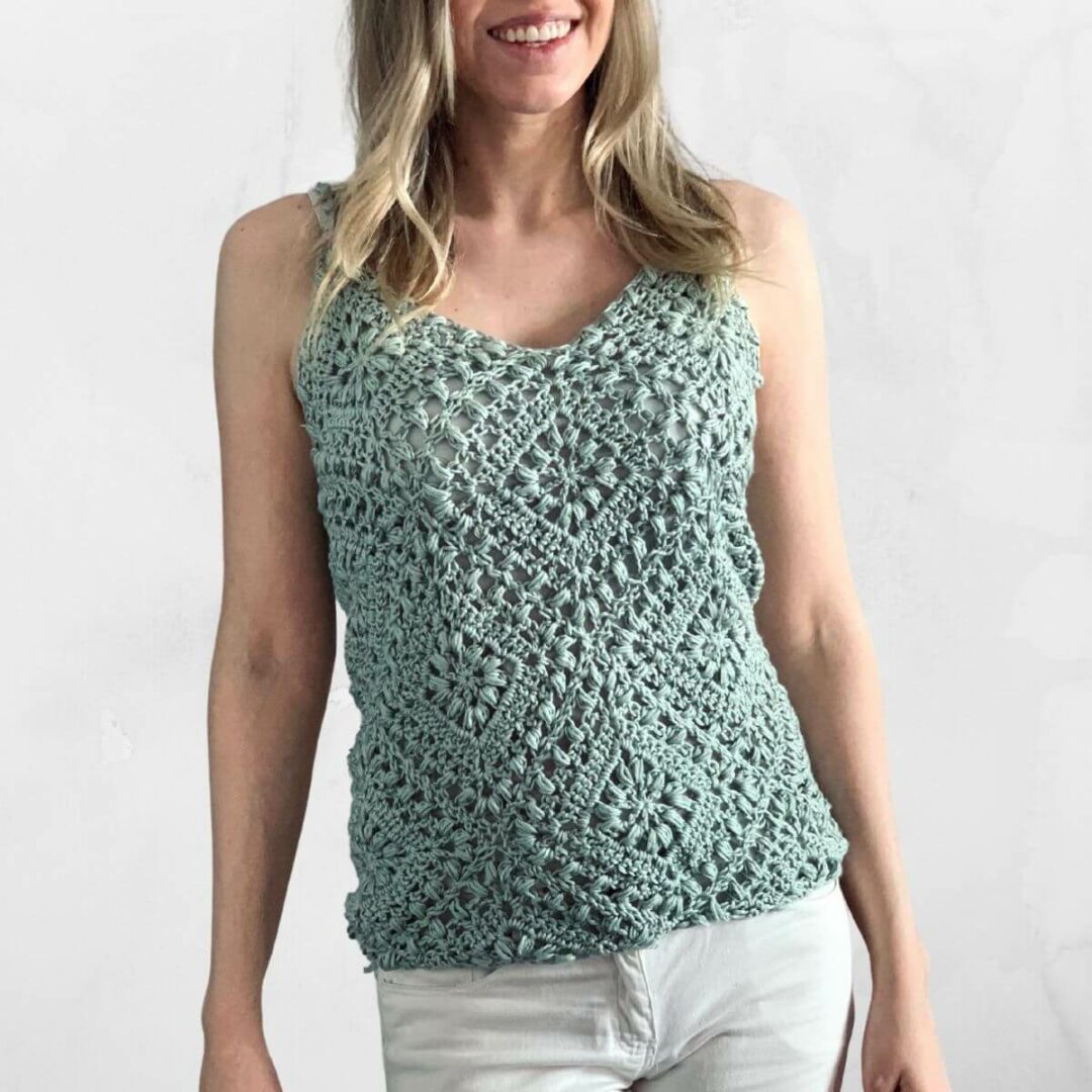 Tulip Square Vest - gratis haakpatroon + video tutorial