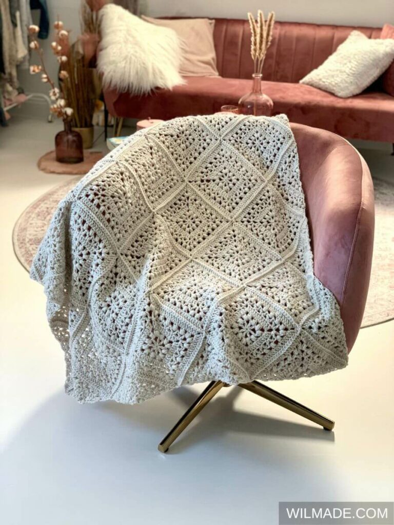 Tulip Square Throw - free crochet pattern